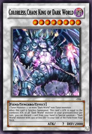 Image - ColorlessChaos King of Dark World.jpg - Yu-Gi-Oh Card Maker ... Image - ColorlessChaos King of Dark World.jpg - Yu-Gi-Oh Card Maker ...