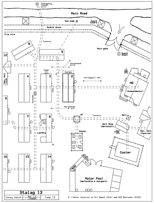 Map of Stalag 13 - STALAG 13